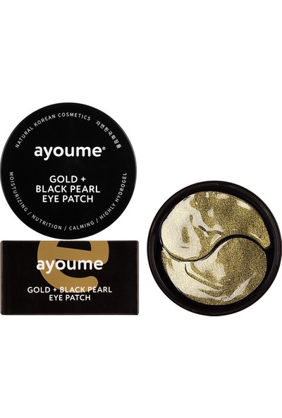Ayoume Altın Siyah Inci Göz Maskesi - Gold Black Pearl Eye Patch 1.4g x 60 Adet Ayoume Altın Siyah Inci Göz Maskesi - Gold Black Pearl Eye Patch 1.4g x 60 Adet