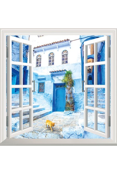 Sticker Art Pencere Poster Duvar Kağıdı Mavi Sokak Yapışkanlı Sticker Sticker Art Pencere Poster Duvar Kağıdı Mavi Sokak Yapışkanlı Sticker