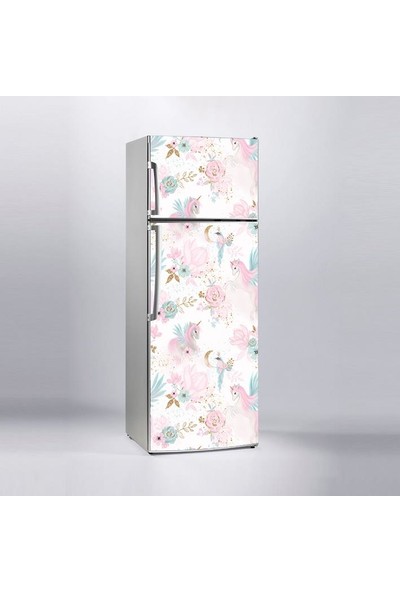 Sticker Art Buzdolabı Sticker Kaplama Dolap Kaplama Etiketi Pembe At ve Kuş Sticker Art Buzdolabı Sticker Kaplama Dolap Kaplama Etiketi Pembe At ve Kuş