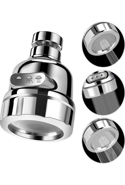 Sardıcı 3 Fonksiyonlu Mutfak Lavabo Başlığı 360 Derece Döner