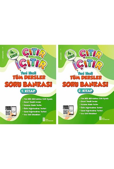 Ata Yayıncılık 4. Sınıf Çıtır Çıtır Tüm Dersler Soru Bankası Set 1 ve 2