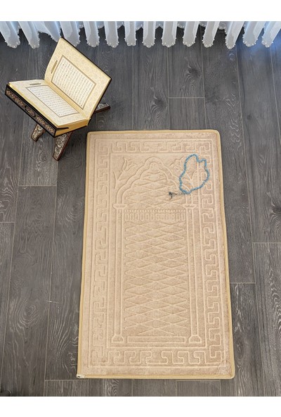 Miabella Home Diz Ağrıtmayan Kadife Kabartma Kaymaz Taban Emboss Seccade