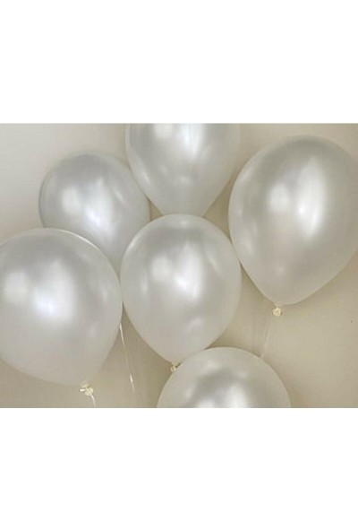 Bal10 Dünyası 12 Inç Metalik Beyaz Balon 10'lu Bal10 Dünyası 12 Inç Metalik Beyaz Balon 10'lu