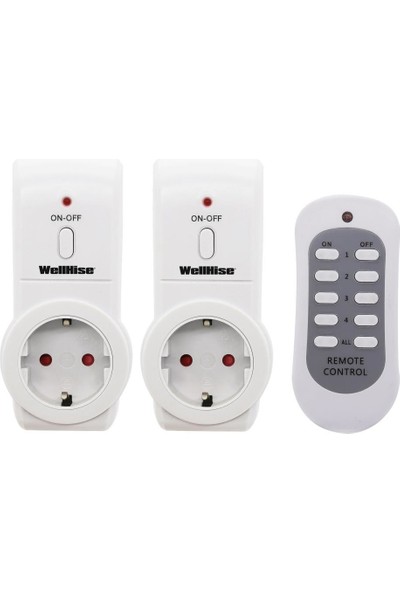 Wellhise Priz 2'li Uzaktan Kumandalı Priz 3680W Çocuk Korumalı Priz