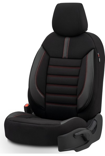 Otom Limited Design Airbag Dikişli Ekstra Destekli Oto Koltuk Kılıfı Tam Set Siyah - Kırmızı Otom Limited Design Airbag Dikişli Ekstra Destekli Oto Koltuk Kılıfı Tam Set Siyah - Kırmızı