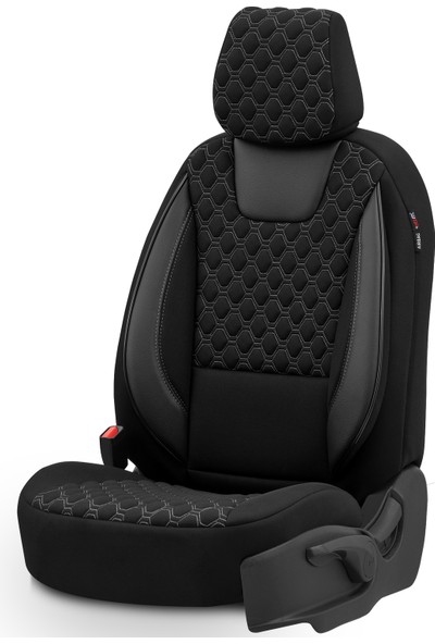 Otom Turismo Design Airbag Dikişli Ekstra Destekli Oto Koltuk Kılıfı Siyah - Gri Otom Turismo Design Airbag Dikişli Ekstra Destekli Oto Koltuk Kılıfı Siyah - Gri