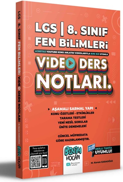 Benim Hocam Yayınları LGS 2022 8.sınıf Fen Bilimleri Video Ders Notları (Konu Anlatımı) - M. Kerem Karaoğuz Benim Hocam Yayınları LGS 2022 8.sınıf Fen Bilimleri Video Ders Notları (Konu Anlatımı) - M. Kerem Karaoğuz