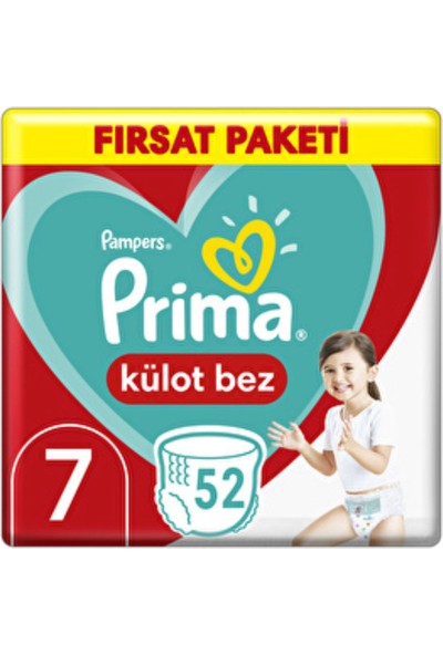 Prima Fırsat Paketi Külot Bez 7 Beden 52'li