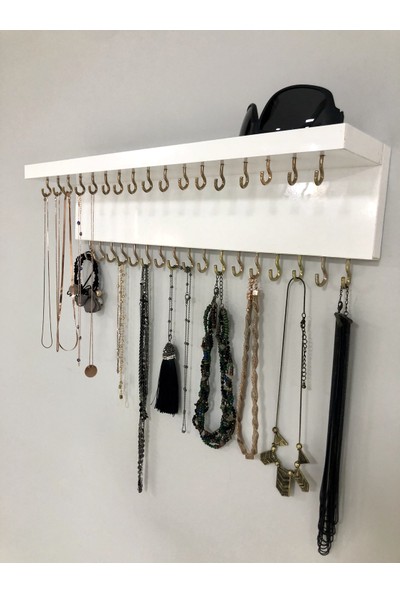 Dekokap Takı Askısı-Takı Rafı-Beyaz