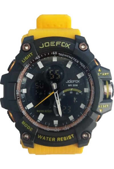 Joefox Sarı Kordonlu Erkek Kol Saati Su Geçirmez