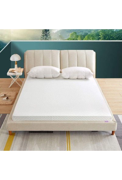 By Karasu 10 cm Visco Yatak Pedi & Yer Yatağı Yıkanabilir Aleovera Lastikli