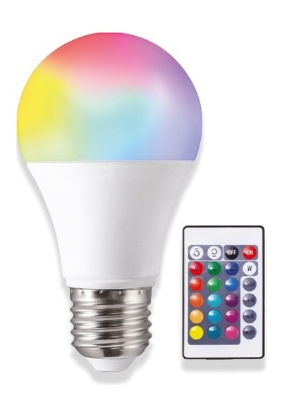 Noas Led Rgb Renk Değiştiren Kumandalı LED Ampul 9 W