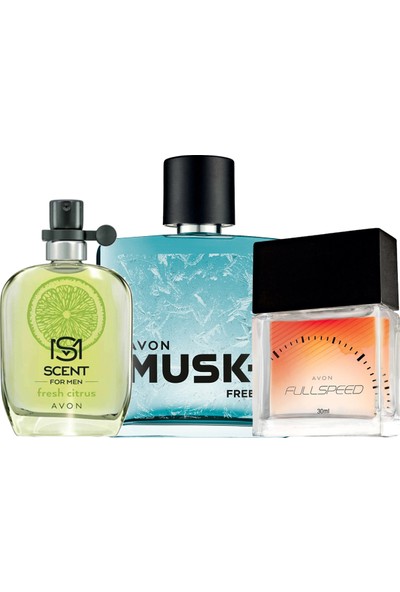 Avon Full Speed Musk Freeze ve Scent Fresh Citrus Erkek Parfüm Paketi 105 ml Avon Full Speed Musk Freeze ve Scent Fresh Citrus Erkek Parfüm Paketi 105 ml