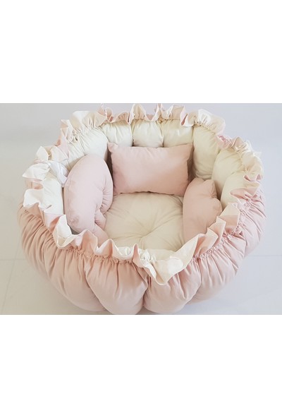 Babynest Dünyası Açık Pudra Krem Yuvarlak Babynest Uyku ve Oyun Minderi Babynest Dünyası Açık Pudra Krem Yuvarlak Babynest Uyku ve Oyun Minderi
