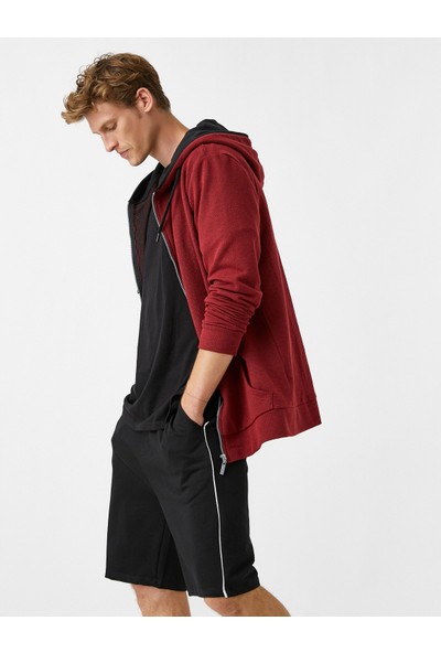 Koton Kapşonlu Sweatshirt Fermuarlı Basic