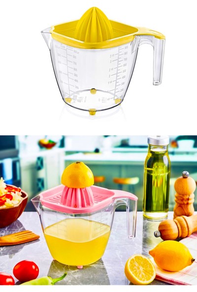 Ferhome Narenciye Sıkacağı Limon Portakal Meyve Kaymaz Ayaklı 1 Litre Ölçü Kabı