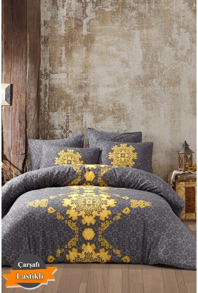 Lady Moda Saltanat Çarşafı Lastikli Çift Kişilik Nevresim Takımı
