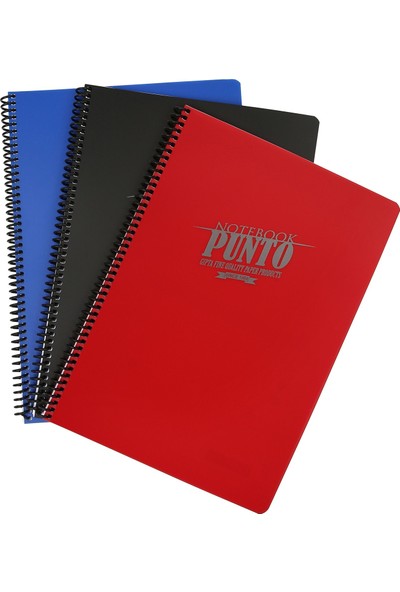 Gıpta Punto Spiralli A4 80 Yaprak Pp Kapak Defter Seti Çizgili 3'lü Gıpta Punto Spiralli A4 80 Yaprak Pp Kapak Defter Seti Çizgili 3'lü