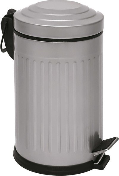 Foreca Vintage Çöp Kovası Çizgili Gri Foreca Vintage Çöp Kovası Çizgili Gri