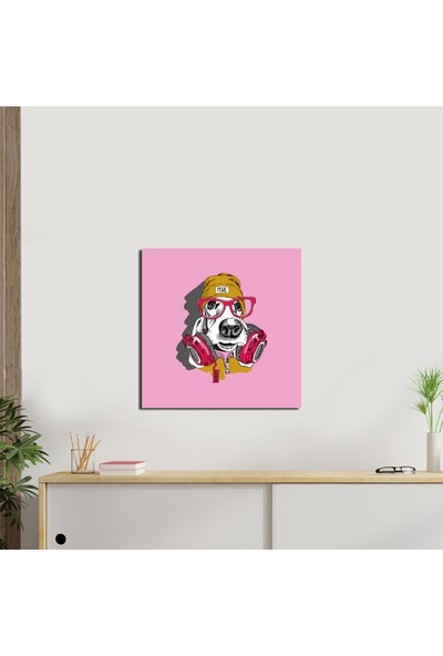 Mrv Dekor Köpek Cam Tablo Temperli Cam