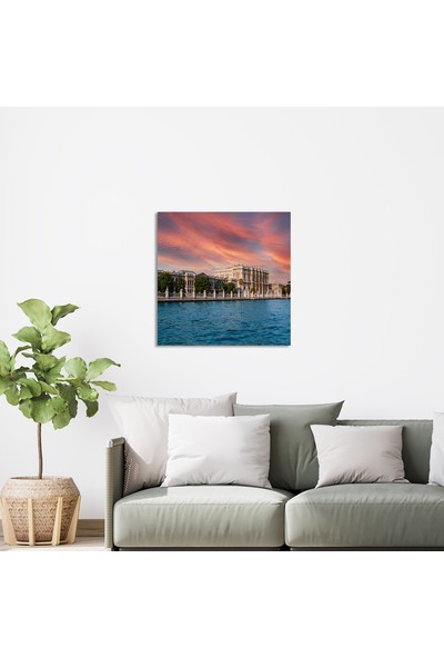 Mrv Dekor Şato Manzaralı Cam Tablo Temperli Cam