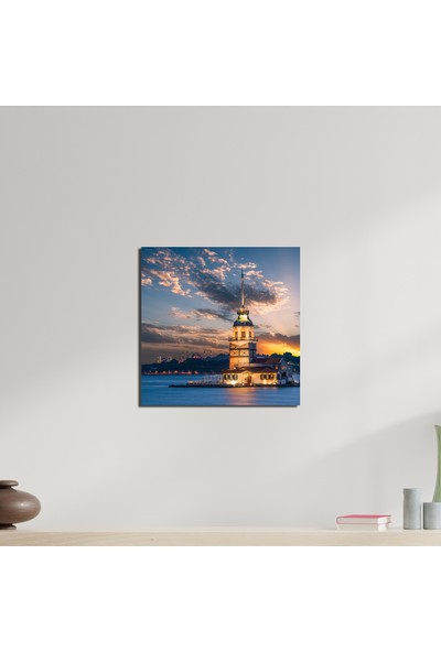 Mrv Dekor Kız Kulesi Cam Tablo Temperli Cam