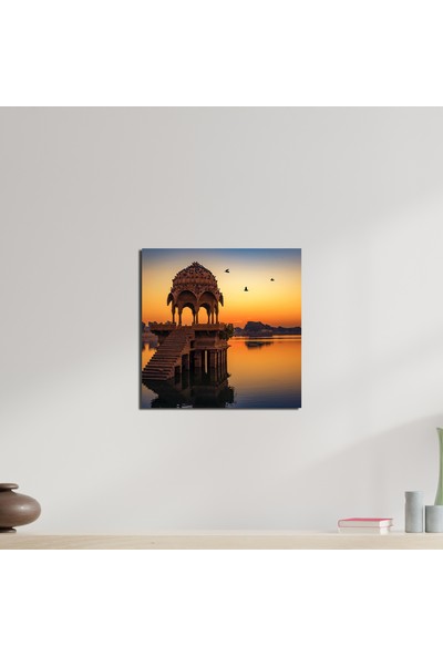Mrv Dekor Gün Batımı Cam Tablo Temperli Cam