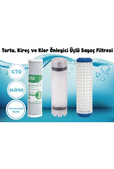 Sulook Bina Girişi Tortu,kireç Klor Önleyici Üçlü Yedek Filtre Seti Sulook Bina Girişi Tortu,kireç Klor Önleyici Üçlü Yedek Filtre Seti