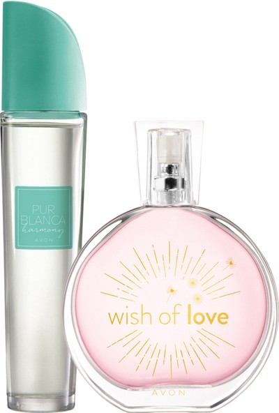 Avon Wish Of Love ve Pur Blanca Harmony Kadın Parfüm PAKETI100 ml Avon Wish Of Love ve Pur Blanca Harmony Kadın Parfüm PAKETI100 ml