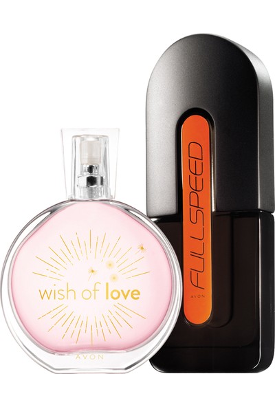 Avon Full Speed Erkek Parfüm ve Wish Of Love Kadın Parfüm Paketi 125 ml Avon Full Speed Erkek Parfüm ve Wish Of Love Kadın Parfüm Paketi 125 ml