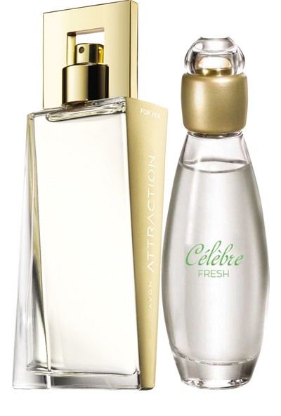 Avon Attraction ve Celebre Fresh Kadın Parfüm PAKETI100 ml Avon Attraction ve Celebre Fresh Kadın Parfüm PAKETI100 ml