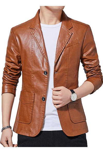 Cikrilan Moda Erkek Deri Takım Elbise Kısa Deri Ceket Deri Ceket Açık Sıcak Ceket Cikrilan Moda Erkek Deri Takım Elbise Kısa Deri Ceket Deri Ceket Açık Sıcak Ceket