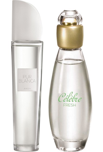 Avon Pur Blanca ve Celebre Fresh Kadın Parfüm PAKETI100 ml Avon Pur Blanca ve Celebre Fresh Kadın Parfüm PAKETI100 ml