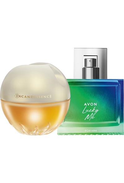 Avon Lucky Me Erkek Parfüm ve Incandessence Kadın Parfüm PAKETI125 ml Avon Lucky Me Erkek Parfüm ve Incandessence Kadın Parfüm PAKETI125 ml