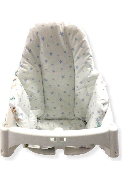 Bebek Özel Mama Sandalyesi Minderi Doğa Desen/mavi Yıldızlı Bebek Özel Mama Sandalyesi Minderi Doğa Desen/mavi Yıldızlı