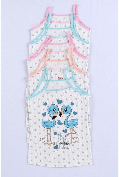 Nicoletta Mıxcolor Kız Çocuk Atlet Ip Askılı Baskılı 5'li Paket