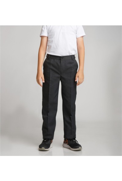 Mavimoure Beli Lastikli Kumaş Okul Pantolonu