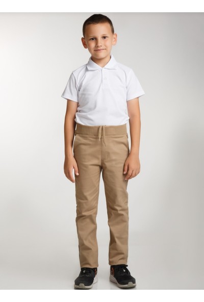 Mavimoure Beli Ribanalı Tam Lastikli Kanvas Kumaş Okul Pantolonu Mavimoure Beli Ribanalı Tam Lastikli Kanvas Kumaş Okul Pantolonu