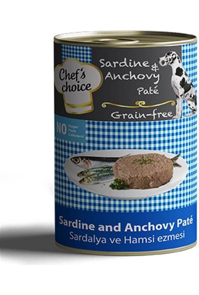 Chefs Choice Chef's Choice Kıyılmış Sardalyalı ve Hamsili Yetişkin Köpek Konservesi 400GR Chefs Choice Chef's Choice Kıyılmış Sardalyalı ve Hamsili Yetişkin Köpek Konservesi 400GR