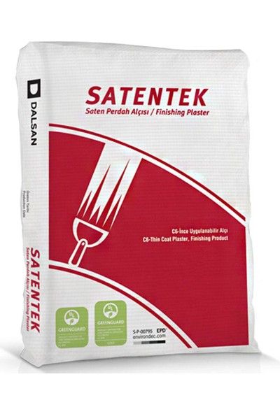 Dalsan Satentek Saten Perdah Alçısı Tamir Tadilat Alçı 10 kg Dalsan Satentek Saten Perdah Alçısı Tamir Tadilat Alçı 10 kg