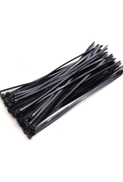 Xolo 500 Adet Siyah Plastik Kelepçe Cırt Kablo 3.6 25CM Uzunluk