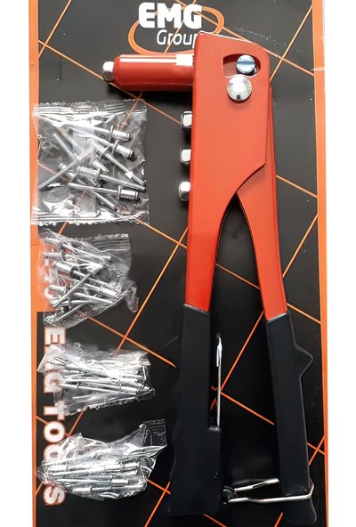 Emg Çelik ve Sağlam Gövdeli 4 Başlı Perçin Makinesi ve Perçin Çivileri