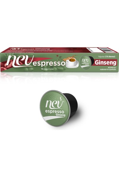 Nev Espresso Ginseng Kapsül Kahve Nespresso Uyumlu Nev Espresso Ginseng Kapsül Kahve Nespresso Uyumlu