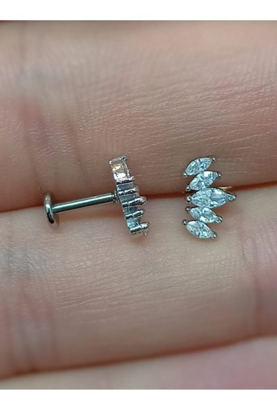 Takıconcept Cerrahi Çelik Taşlı Helix, Kıkırdak, Tragus Piercing