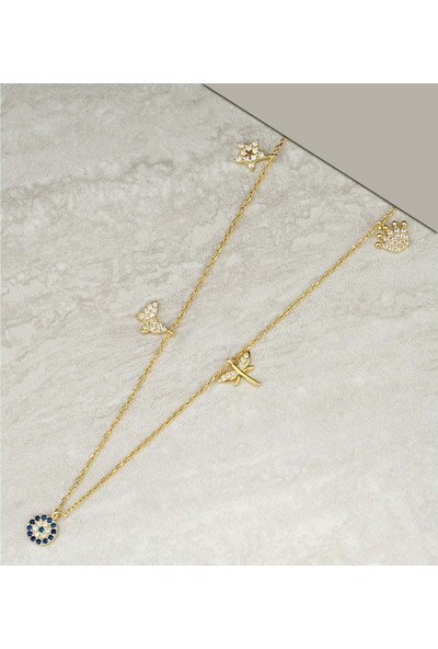 Else Silver 925 Ayar Gümüş Şans Kolyesi