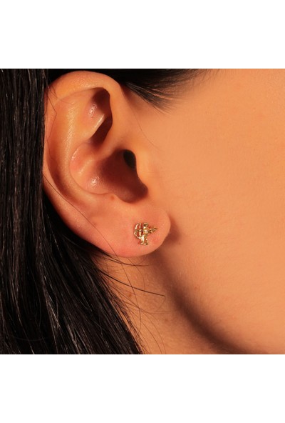 Adil Idil Kuyumculuk 14 Ayar Özel Tasarım Taşsız Küpe