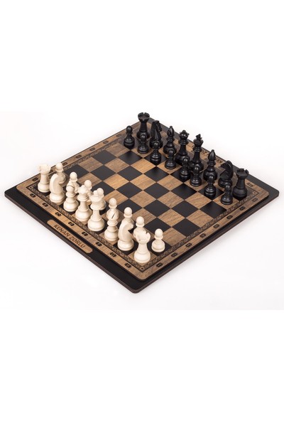 İsimlik Sepeti Isme Özel Ahşap Satranç Takımı Kişiye Özel Hediye Satranç Seti