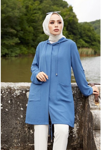 Embay Tesettür Giyim Yazlık Kapüşonlu Kısa Kap Tunik Embay Tesettür Giyim Yazlık Kapüşonlu Kısa Kap Tunik