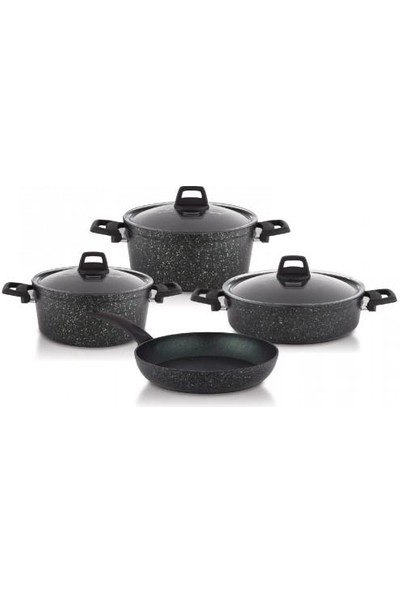 Hascevher Titanyum 7 Parça Granit Tencere Seti