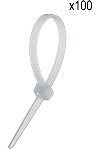 Sanse Ekoset Kablo Bağı Plastik Cırt Kelepçe 4,8X450MM Beyaz 100 Adet